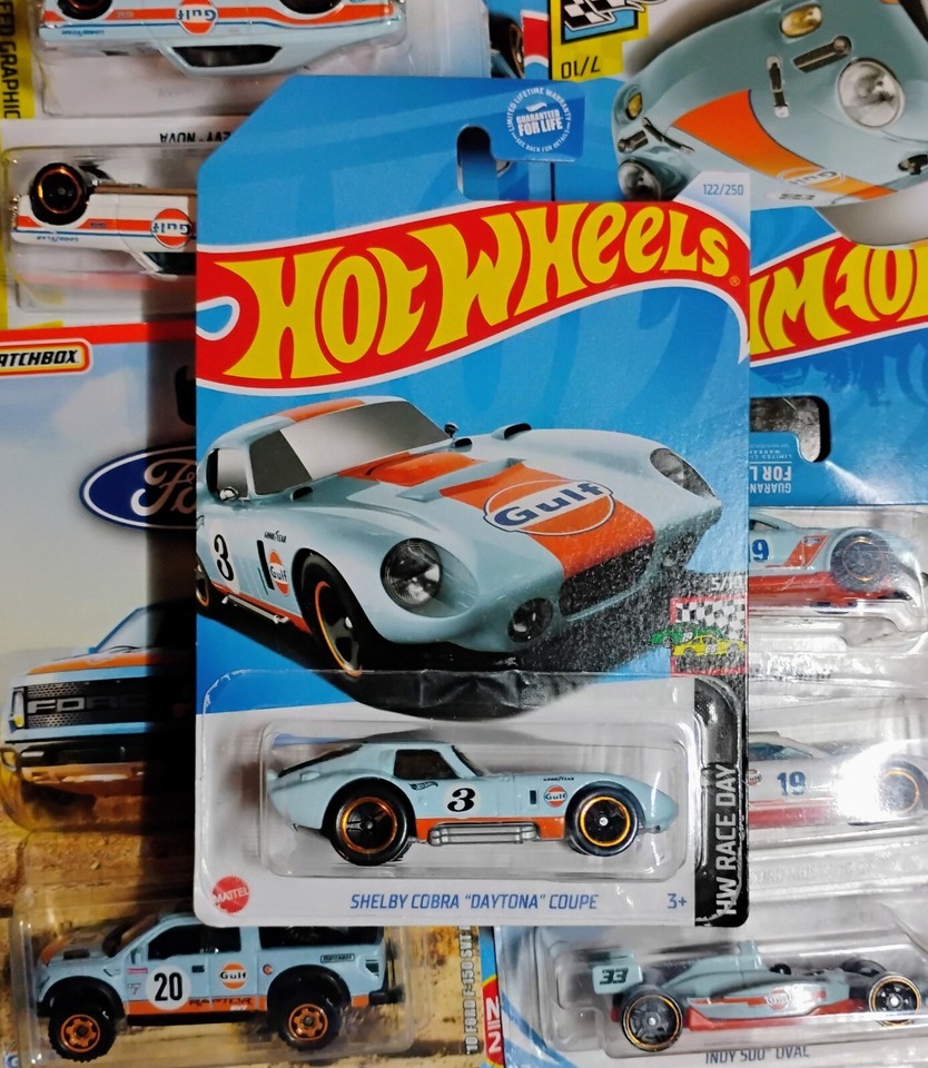 Custom Gulf Livery Diecast 1/64th cars, VW, Datsun, Chevy, Hotwheels ...