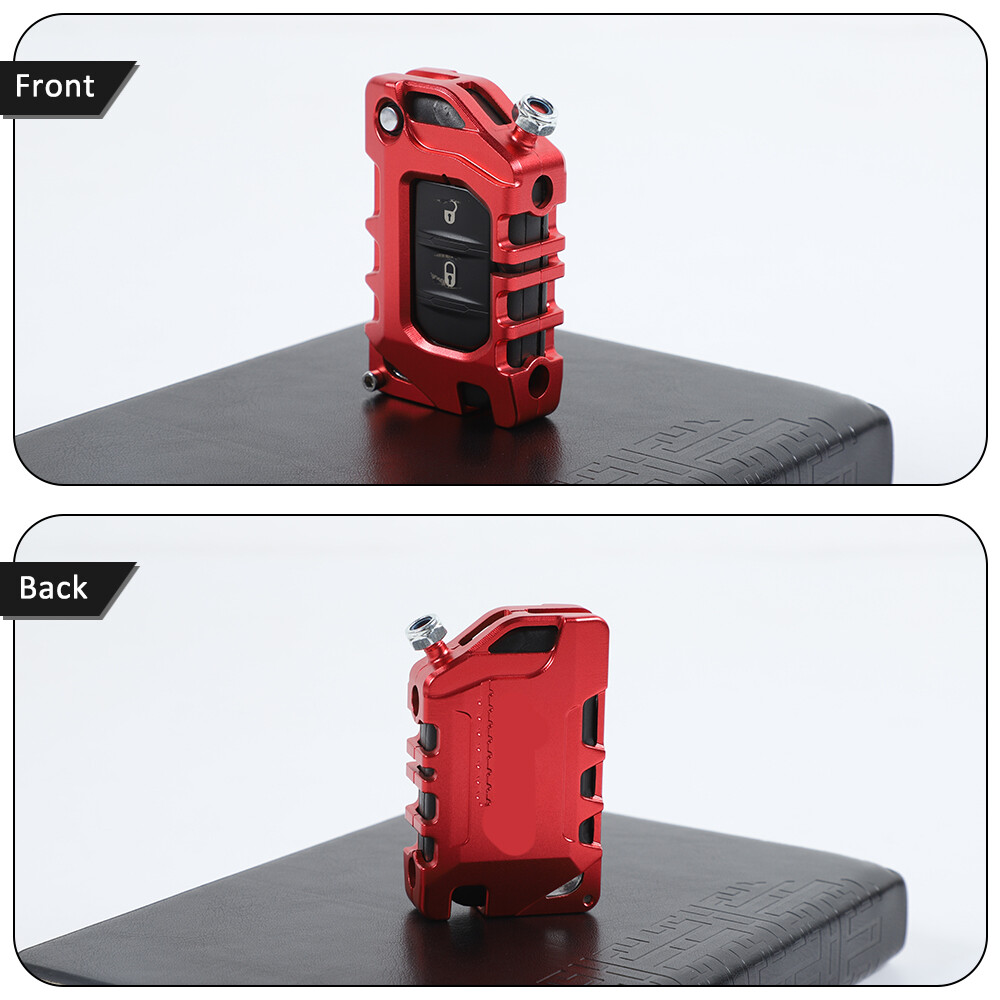 Red Key Fob Cover Protective Case Holder Shell Trim for Jeep Wrangler ...