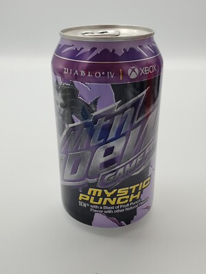 FULL New 2023 Mtn Dew Game Fuel Mystic Punch 12oz Dew Can XBOX DIABLO ...