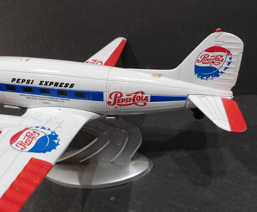 Vtg. Pepsi Express Airplane Die Cast Model & Coin Bank Pepsi-Cola ...