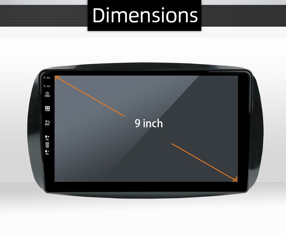128GB Car Stereo For Mercedes Benz Smart Forfour Fortwo 453 Android ...