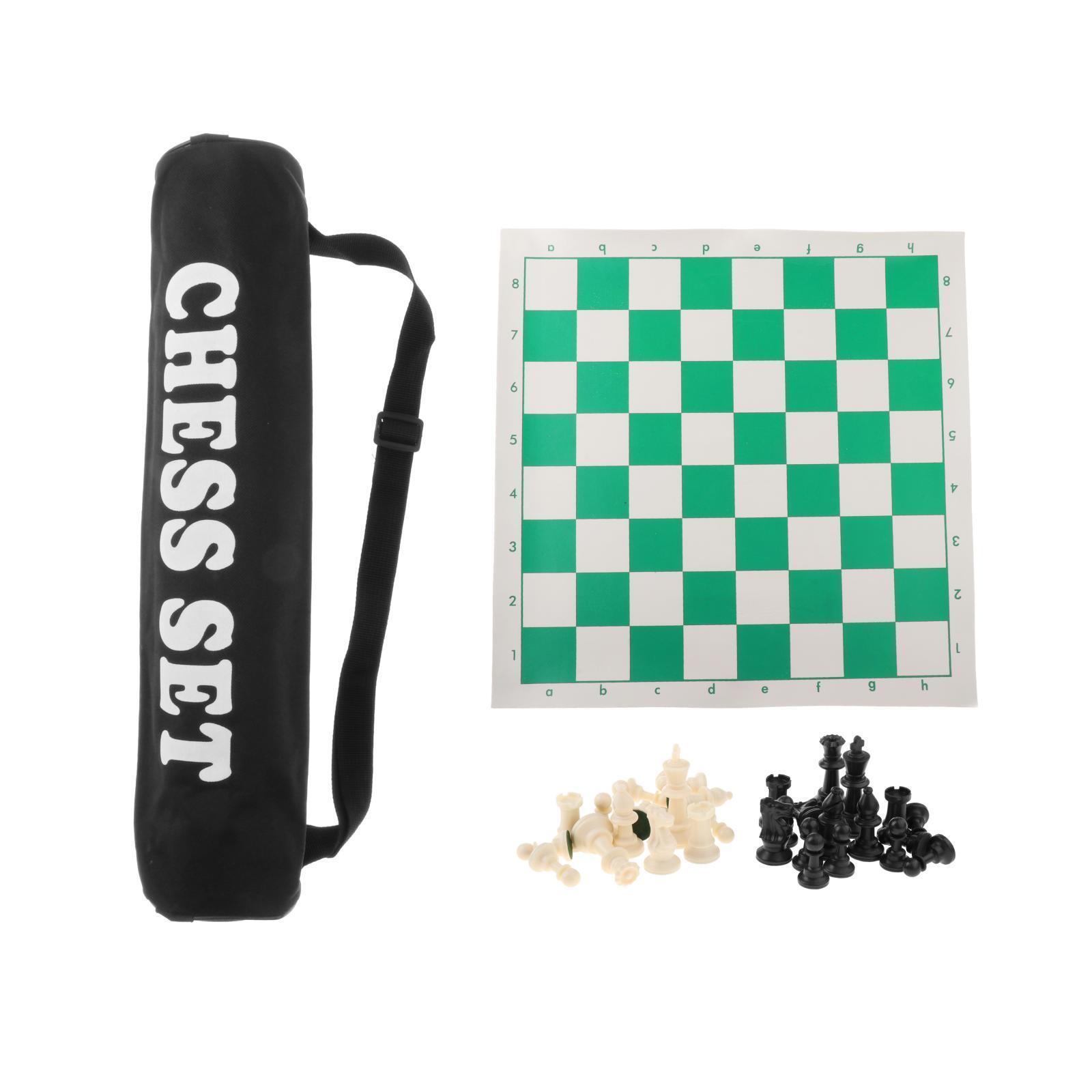 Portable Chess Set 15" x 3" Roll- Chess in Carry Bag with Shoulder ...