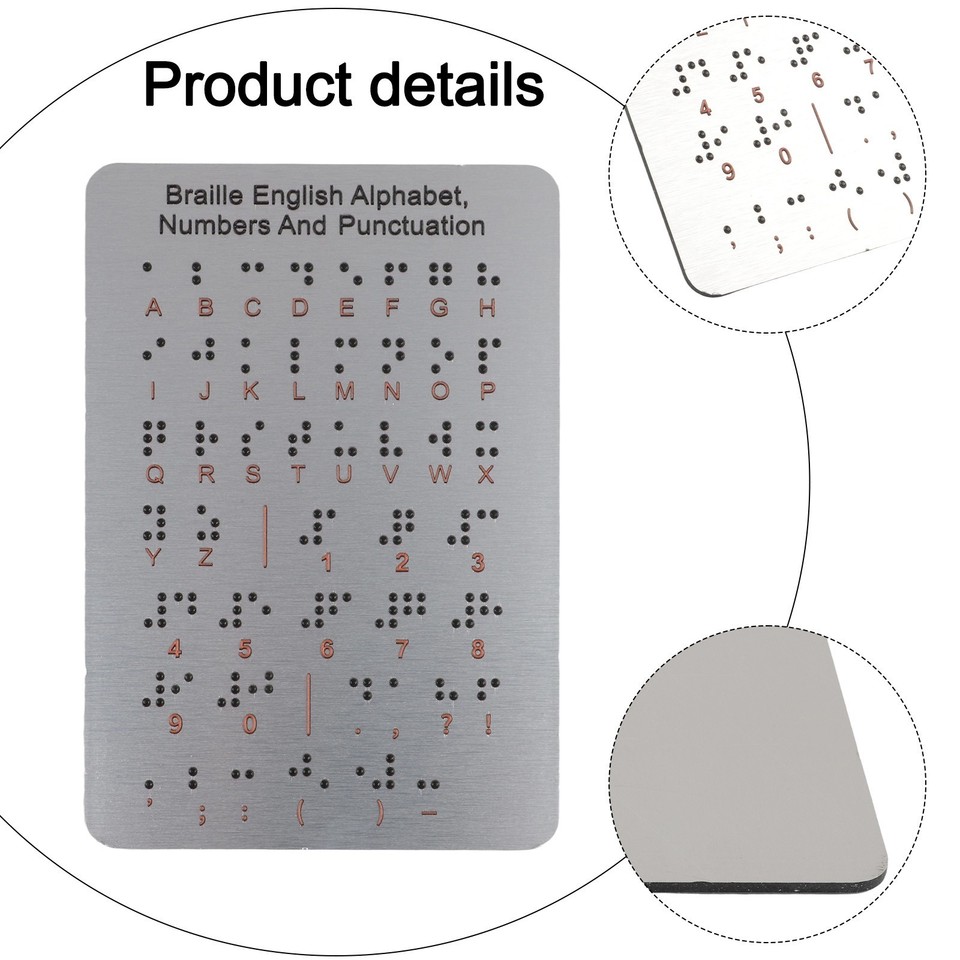 Braille Alphabet Board Tactile Learning Tool Easy To Clean Braille ...