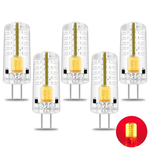 Red G4 LED Bulb 12V AC/DC 2W 20W Halogen Bulb Equivalent, G4 Bi-Pin ...
