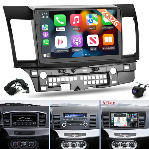 FOR 2007-2017 MITSUBISHI LANCER 10 CJ CY CF CARPLAY RADIO HEAD UNIT GPS ...