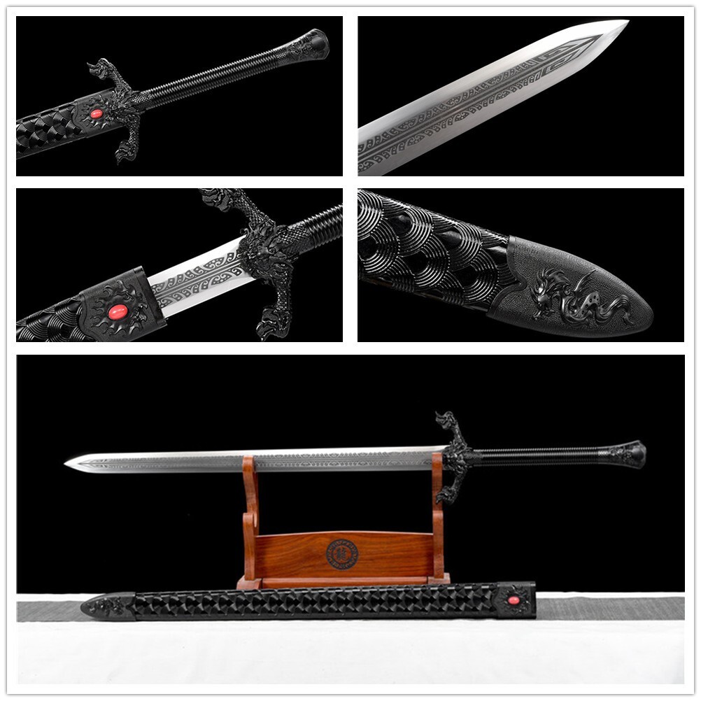 Battle Sword Excalibur longsword Sharp High Manganese Steel Blade Full ...
