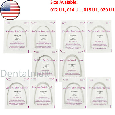 US 100 Pcs Dental Orthodontic Stainless Steel Arch Wire Ovoid Form ...