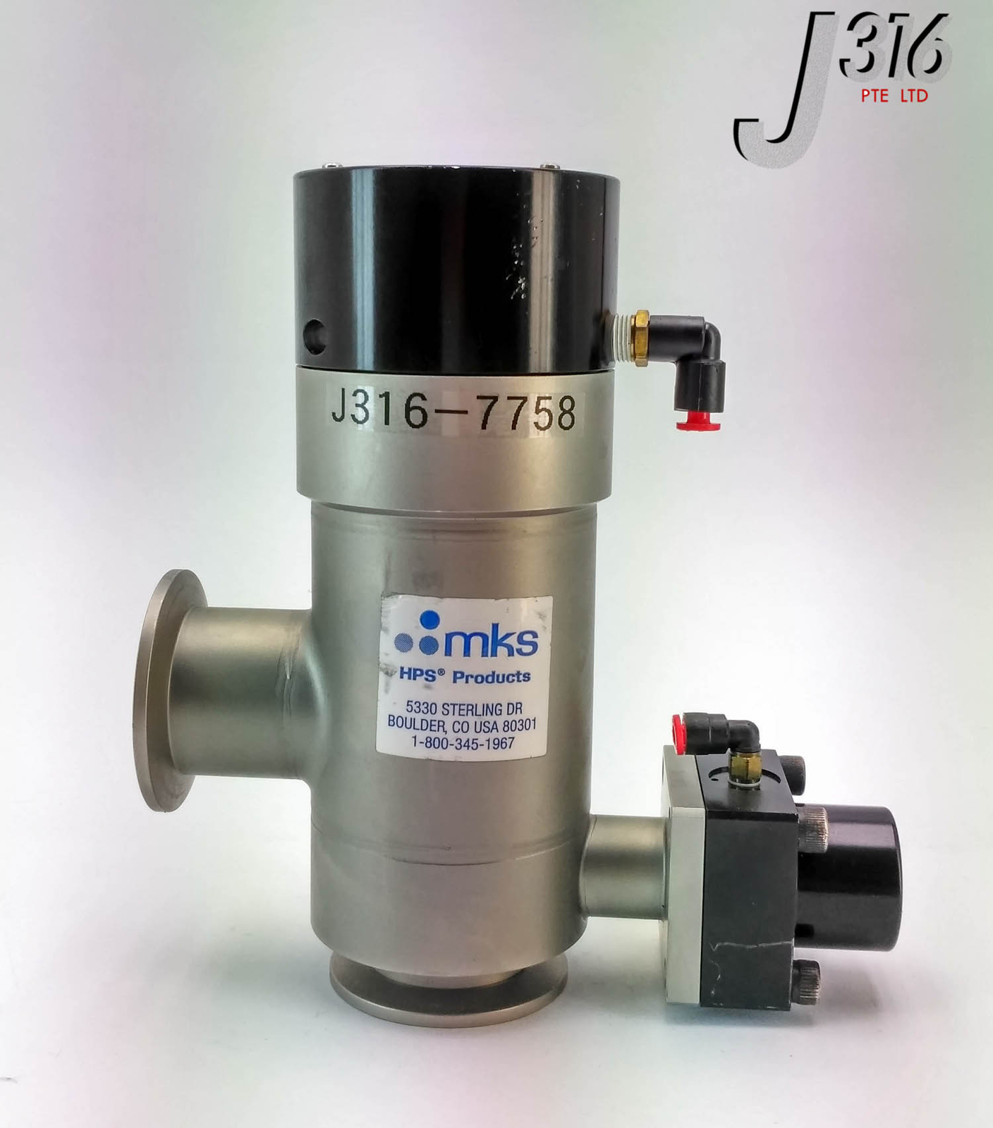 7758 MKS HPS VACUCOMP LOPRO 2 STAGE PNEU ANGLED VLV L2-40-AK-225-CNVNH ...