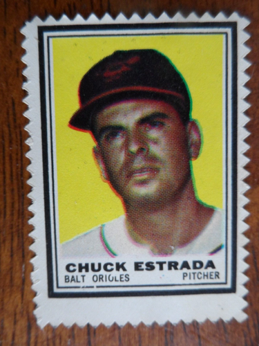 1962 TOPPS BASEBALL STAMP CHUCK ESTRADA BALTIMORE ORIOLES S-1168 | eBay
