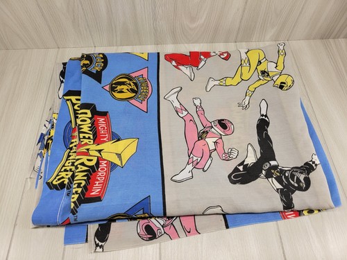 Vintage 1994 Mighty Morphin Power Rangers Striped Twin Flat Bed Sheet ...