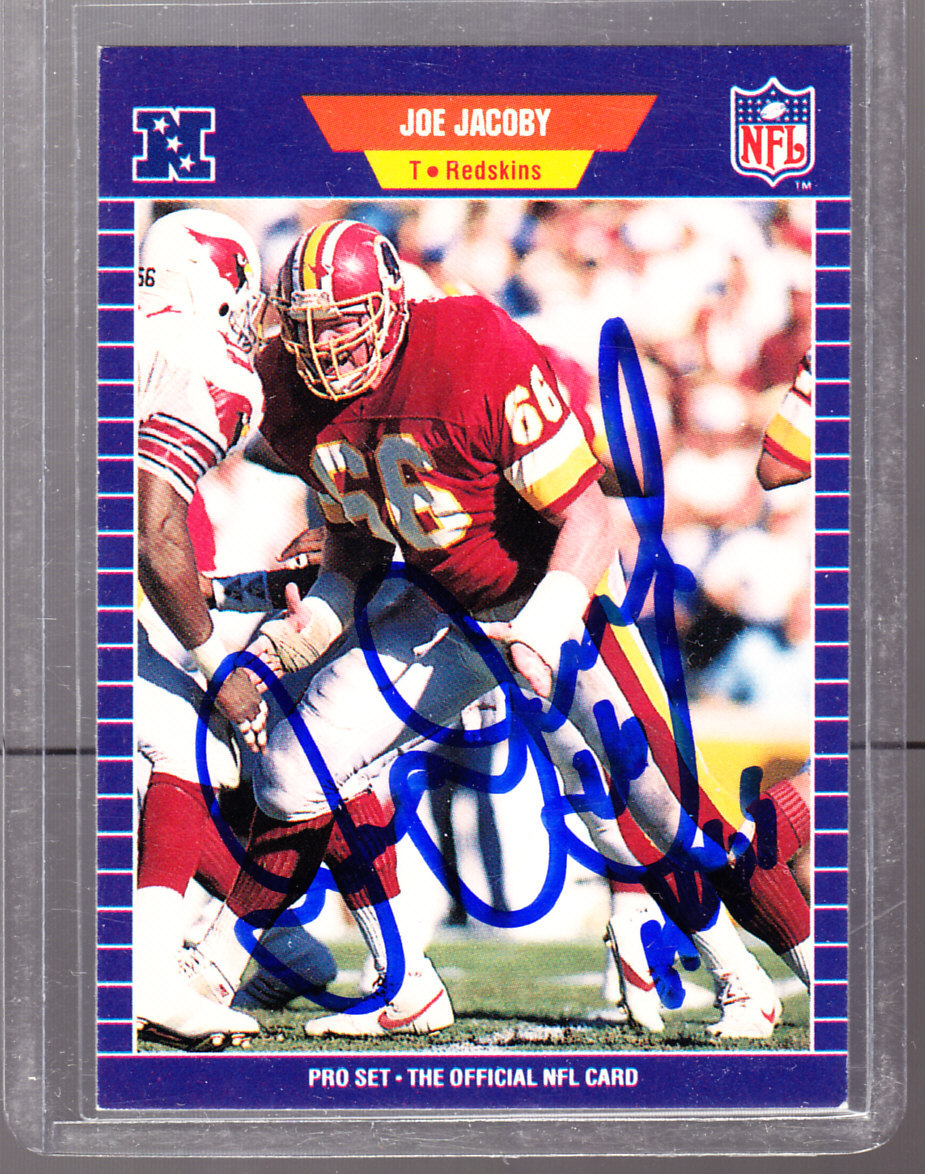 Joe Jacoby Auto Signed 1989 Pro Set #427 | eBay