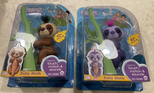 New Fingerling Sloth WowWee Marge Baby Purple in Package Walmart ...