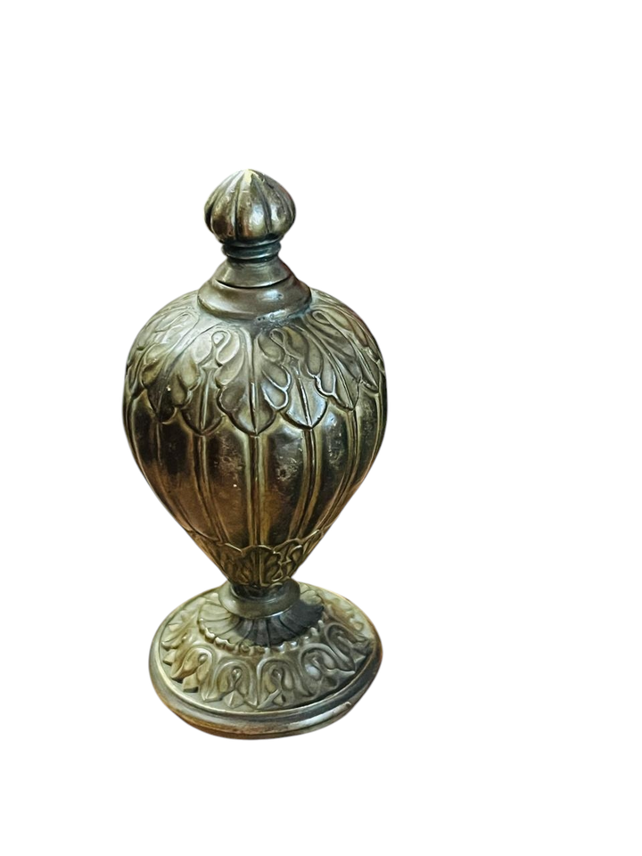 1900's Old Vintage Antique Brass Engraved Unique Shape Gun Powder ...