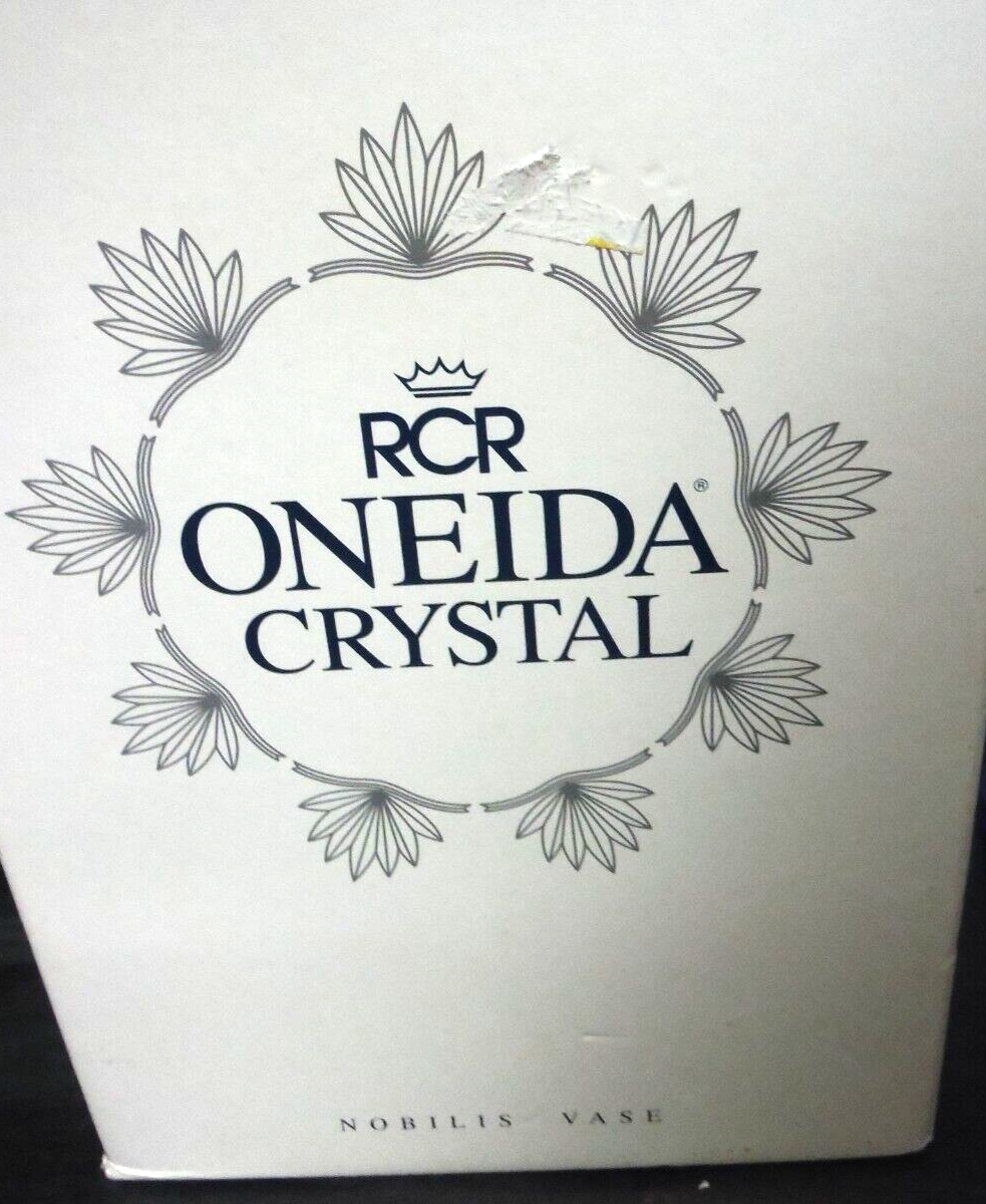 Stunning MCM Oneida Nobilis 10” Lead Vase Crystal Royal Large Rock Italy, NIB | eBay