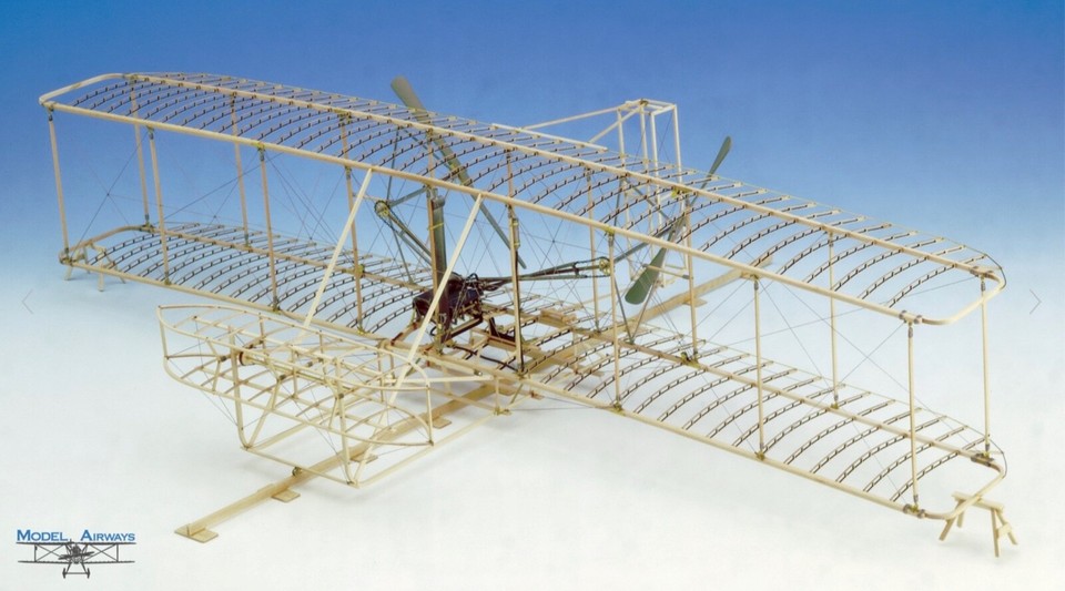 Model Airways Wright Flyer Model Kit 1:16 Wood FULL Kit Tools Brushes ...
