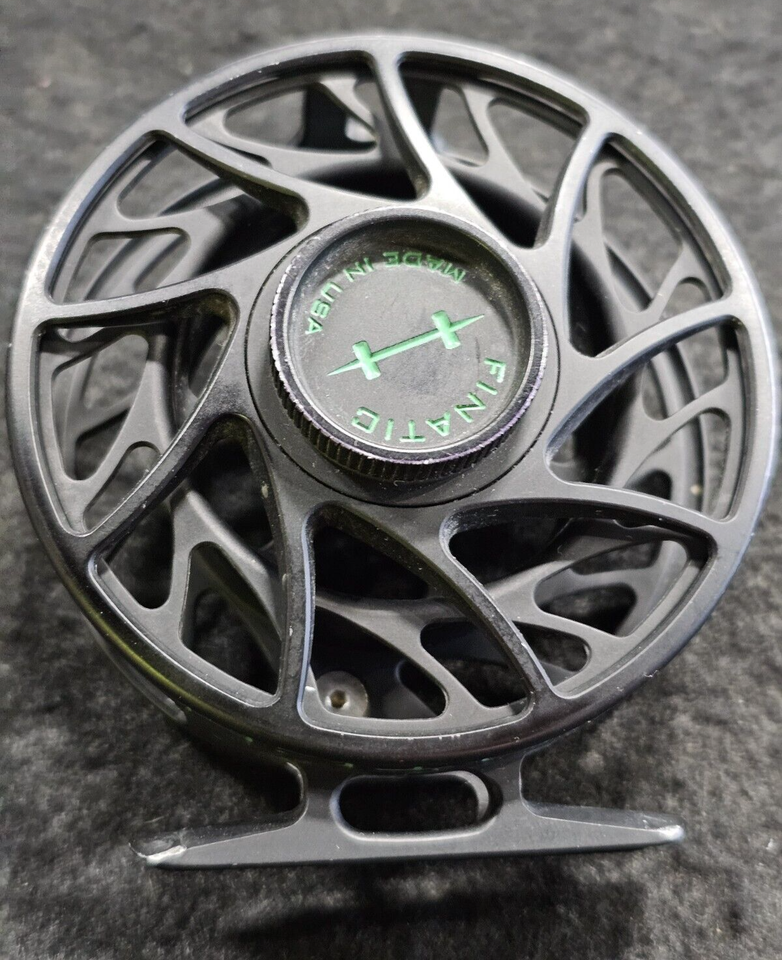 HATCH FINATIC 4 PLUS, FLY REEL, LEFT HAND, LARGE ARBOR, SOFT CASE, FREE ...