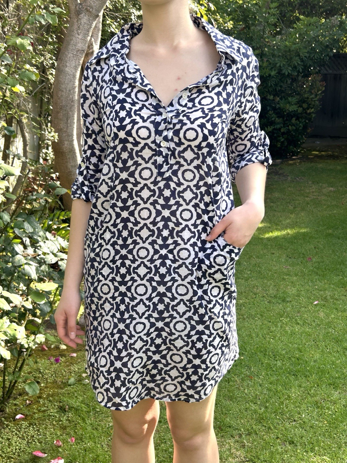Roberta Roller Rabbit India XS 100% Cotton Tunic Dress - Gem