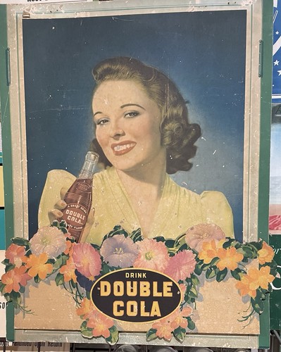 VTG Antique DOUBLE COLA Cardboard Advertising Sign | eBay