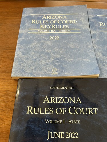 Arizona Rules of Court - State, 2022 4 Volumes | eBay