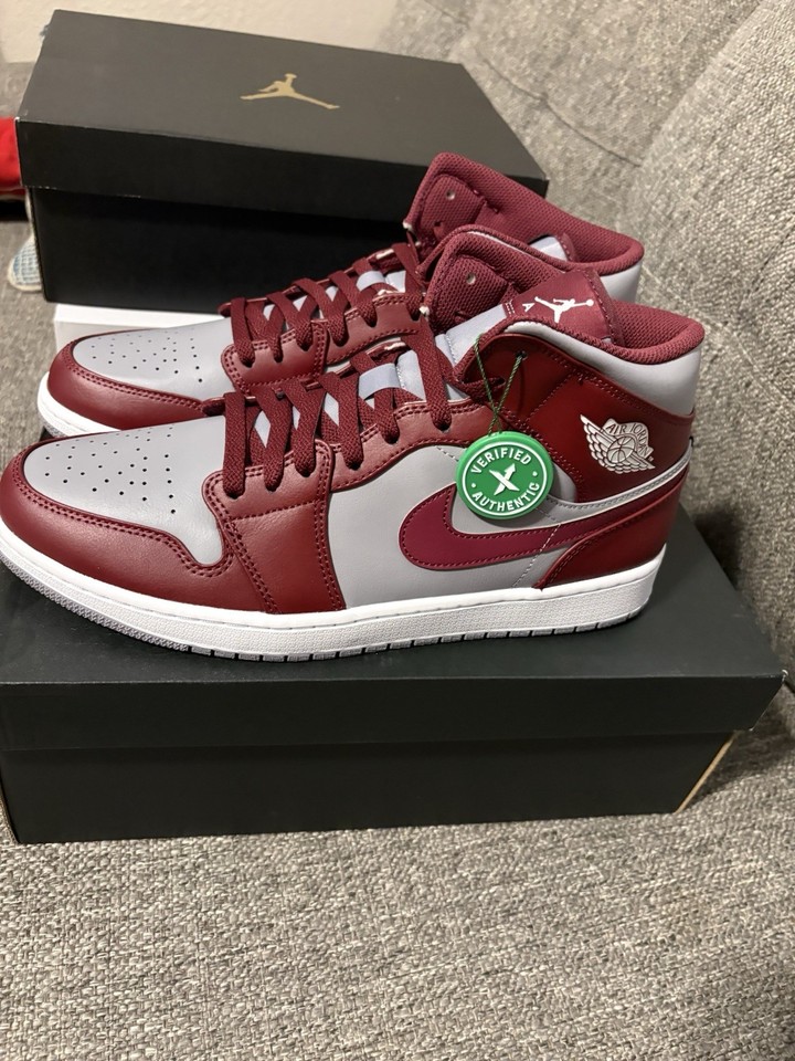 Nike Air Jordan 1 Mid, Cherrywood Red, Size 12, New | eBay