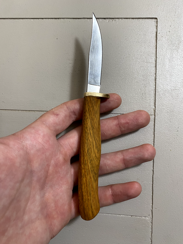 Custom Made Paring Knife Pen Knife - Lignum Vitae Handle Stainless ...