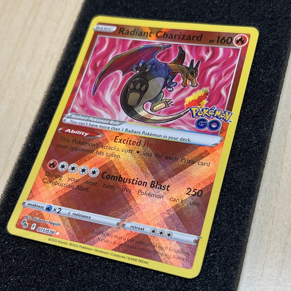 Pokémon TCG Radiant Charizard Pokemon GO 011/078 Holo Radiant Rare | eBay