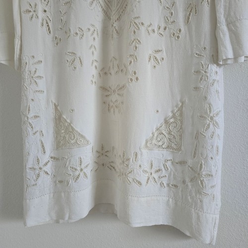 French Connection White Tunic Dress Eyelet Lace Embroidered XS/S Bride ...