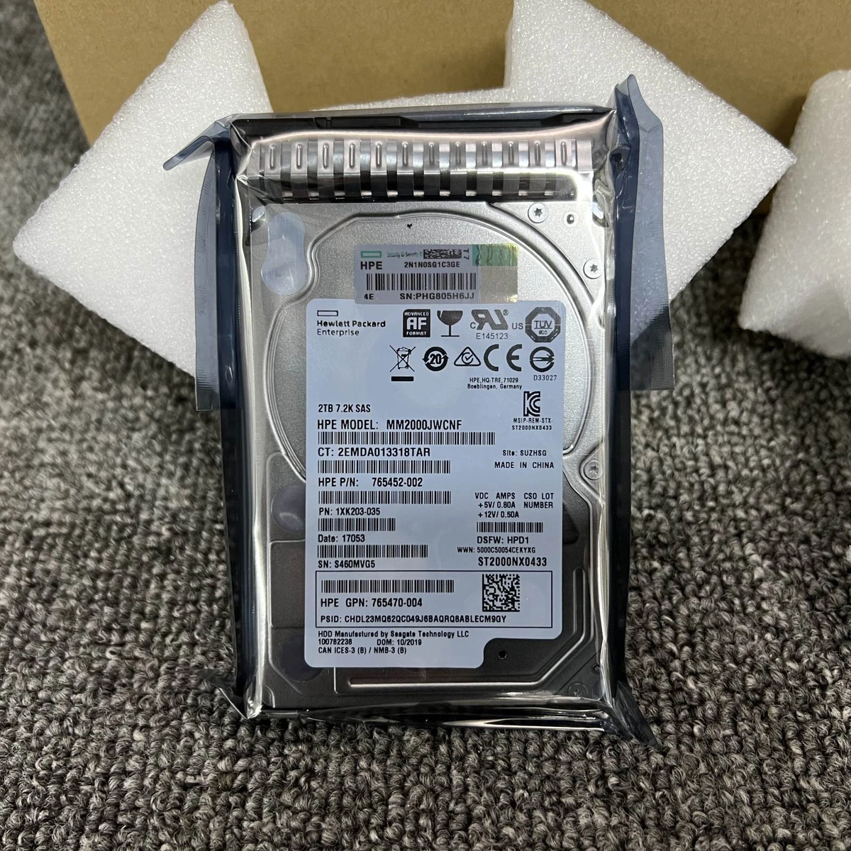 765466-B21 HP G8 G9 2-TB 12G 7.2K 2.5 SAS 512e。 - オフィス用品