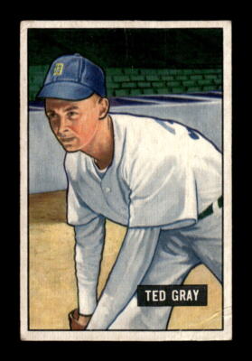 1951 Bowman Baseball #178 Ted Gray CREASED Very Good Detroit Tigers | eBay