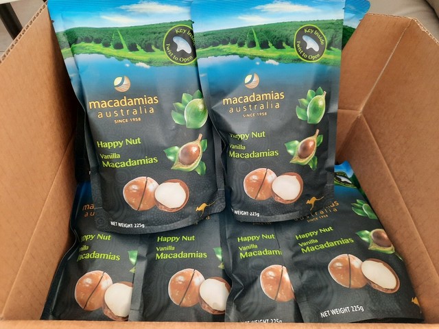 5 X 225g Macadamias Australia Happy Nut Vanilla Macadamia Nuts With ...