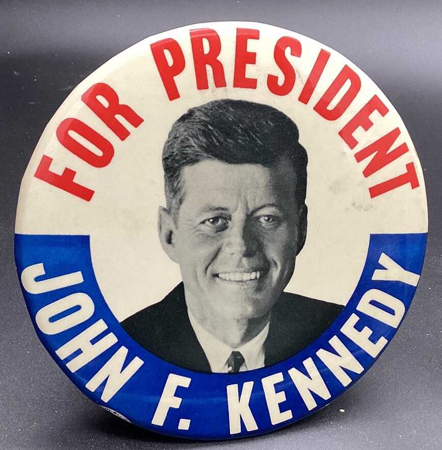 Vintage Rare JOHN F. KENNEDY For PRESIDENT Authentic 1960 6” Button W ...