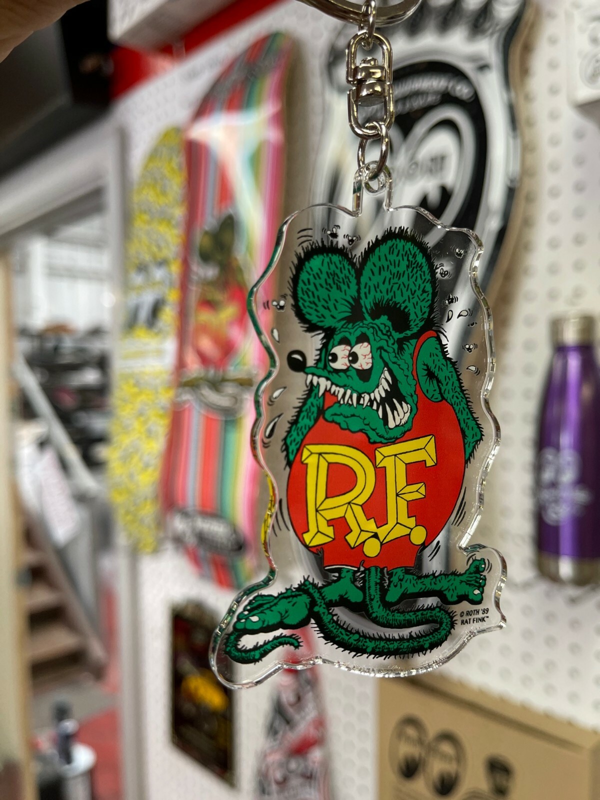 Mooneyes Rat Fink plastic 3" key ring hot rod rockabilly 1932 1934 Ed ...