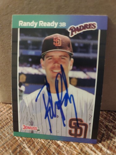 Randy Ready Autographed 1989 Donruss Signed Baseball Card #365 San ...