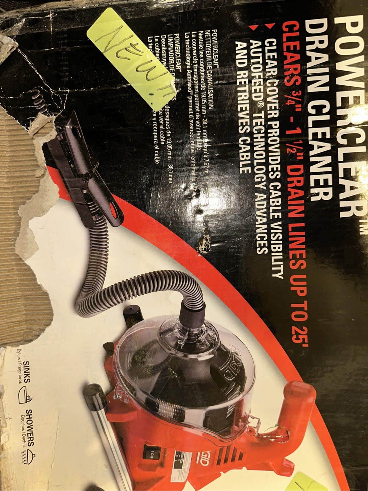 RIDGID PowerClear Drain Cleaning Machine - Red/Black for sale online | eBay