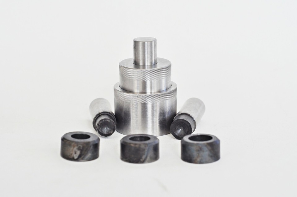 1/2" 7/16" 2/5" Self-centering Coin Ring Punch Tool Auto CENTER Hole ...