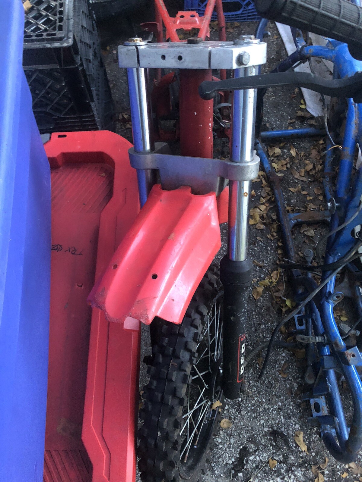 79-83 HONDA XR80 STRAIGHT RIGHT LEFT FRONT SUSPENSION FORKS SHOCKS ...
