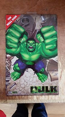 MARVEL COMICS INCREDIBLE HULK TIN WALL SIGN 2003 UNIVERSAL STUDIOS | eBay
