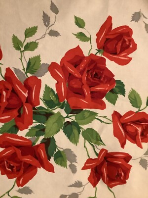 VINTAGE WILENDUR RED ROSE RUNNER 16x32” | eBay