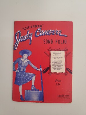 Judy Canova Scatterbrain Song Folio 1944 Gordon Music | eBay