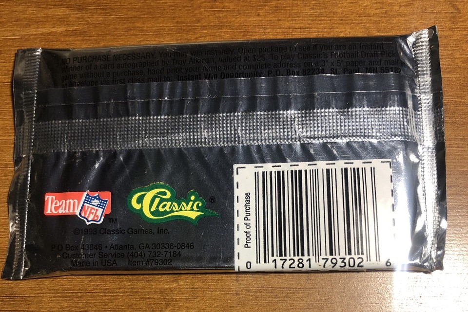 1993 NFL FOOTBALL DRAFT PICKS Wax Pack - 1 Single Pack. | eBay