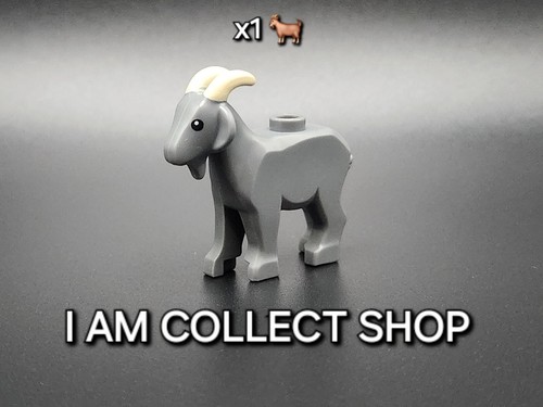 LEGO CHEVRE GOAT ANIMAL FERME COULEUR DARK BLUISH GRAY SET 10332 Lot de ...