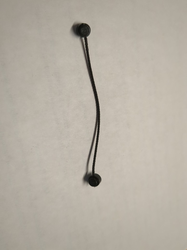 ONE LEGO BLACK STRING WITH END STUDS MEASURES 8CM P/N X127C11 NEW | eBay