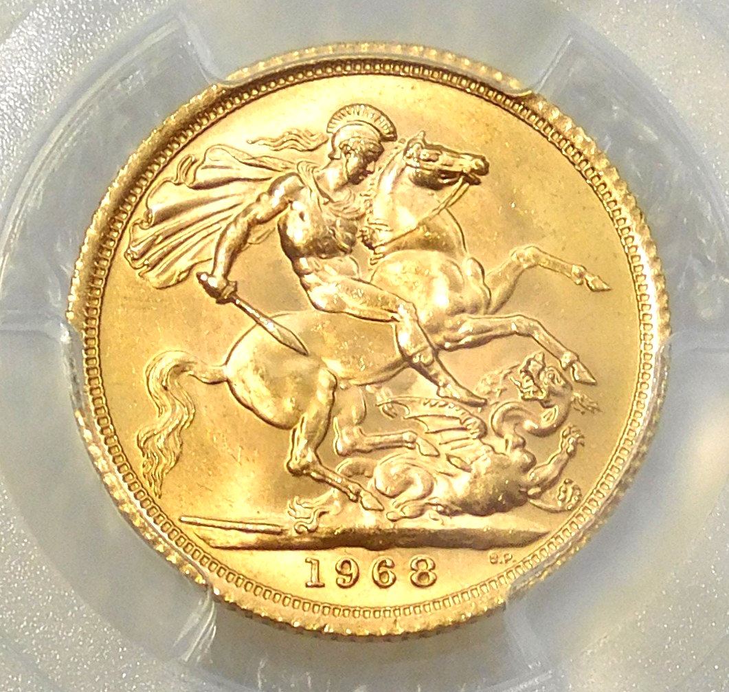 1968 Great Britain Gold Sovereign PCGS MS62 Just Graded New Holder PQ # ...