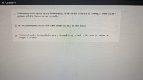 Bambu Lab 3D Printer AMS (Some Wire issues - last picture shows error ...