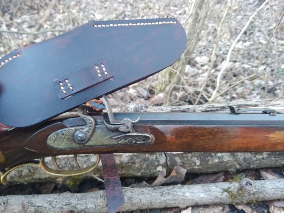 Cow's Knee Leather Lock & Pan Cover Flintlock | eBay