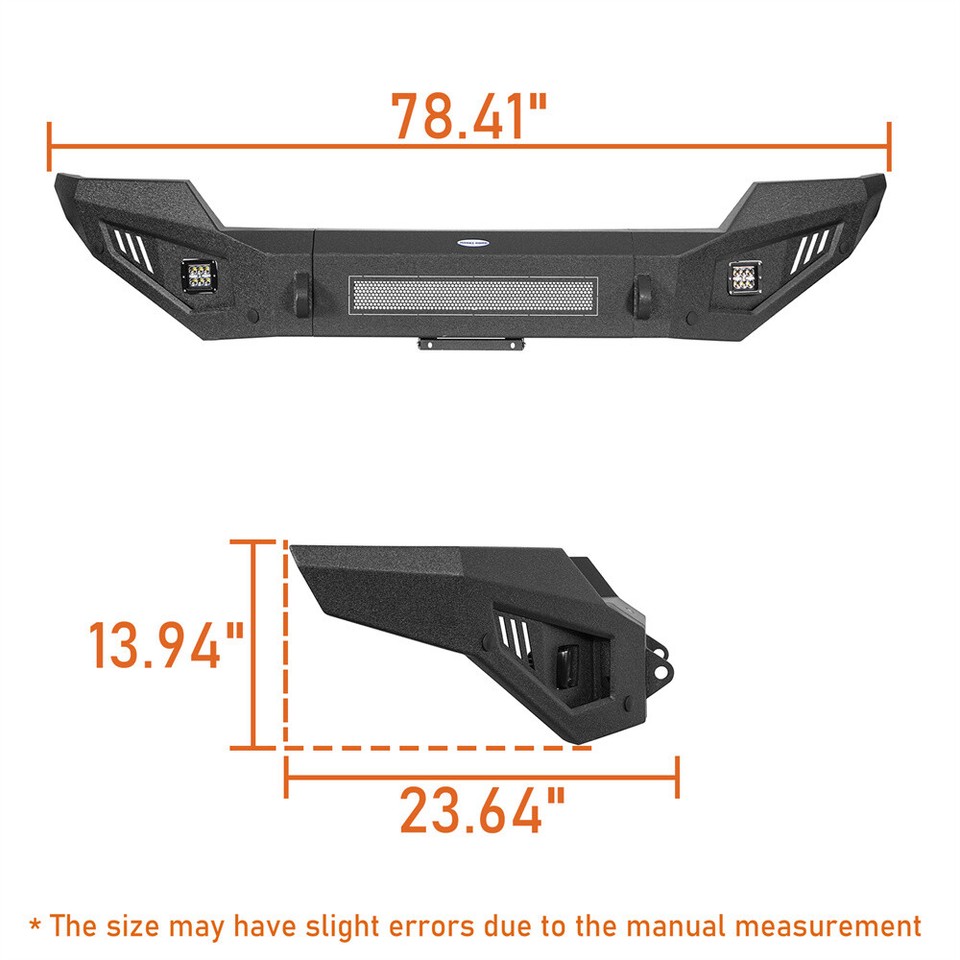 Offroad Steel Front Bumper /Rear Bumper Fit 2016 2017 2018 Chevy ...