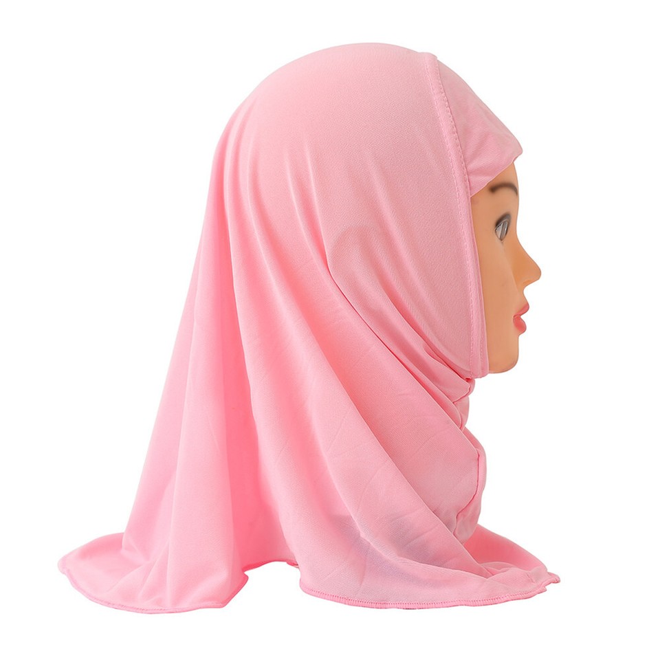 Kids Girls Muslim Turban Islamic Hijab Arab Underscarf Headwear Shawl ...