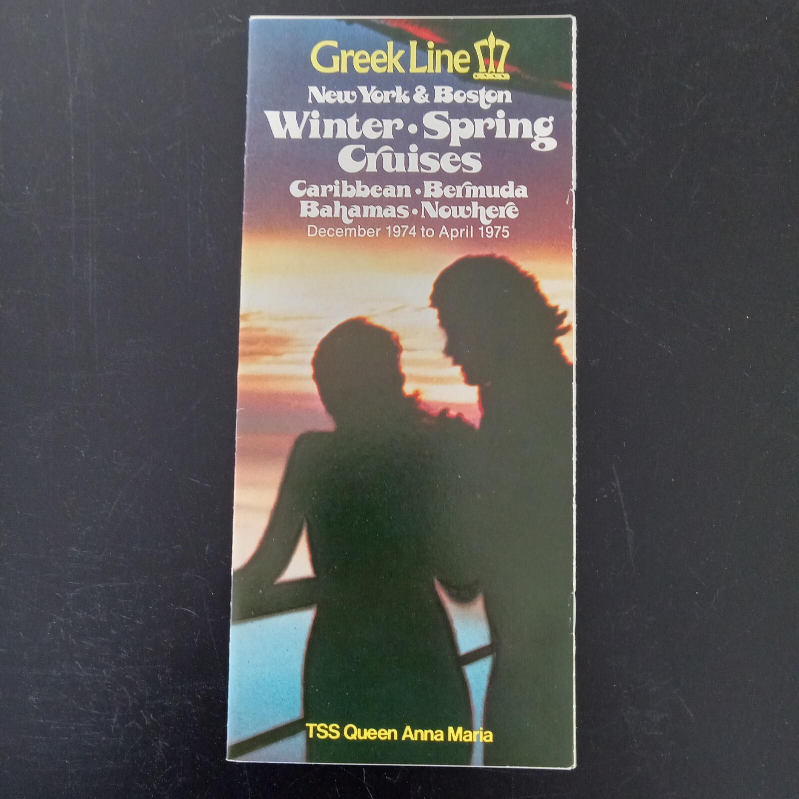 TSS QUEEN ANNA MARIA Greek Line Cruise Line Brochure Deck Plan 1974 | eBay