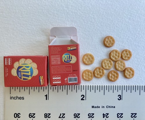 2 Boxes with 10 Loose Dollhouse Miniature Handmade Buttery Cracker ...