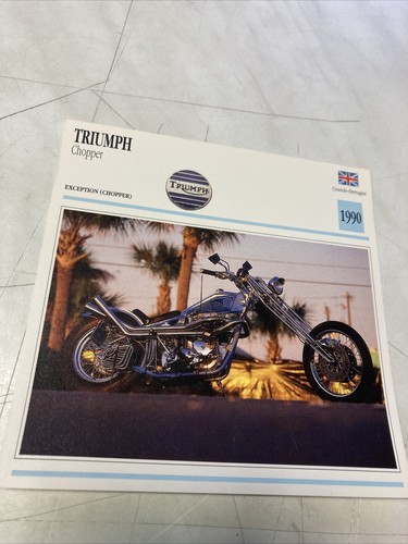 Triumph 650 Bonneville Chopper 1990 Collectible Motorcycle Card Atlas ...